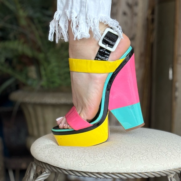 Giuseppe Zanotti | Shoes | Giuseppe Zanotti Colorful Platform Heels ...